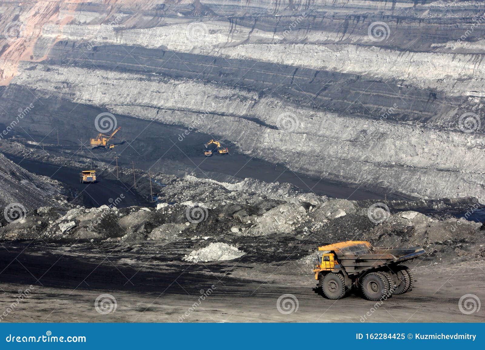 Loading Coal into Large Machines Stock Image - Image of rock, industry ...