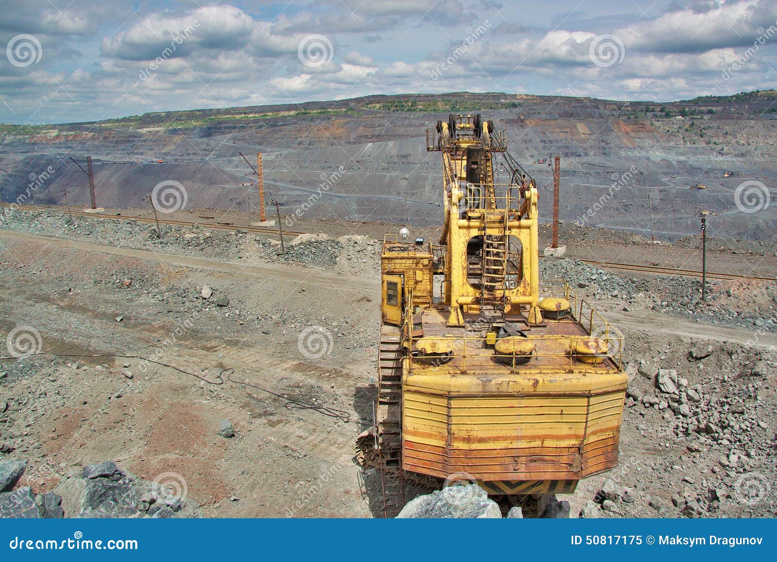 Opencast excavator stock image. Image of machine, machinery - 50817175