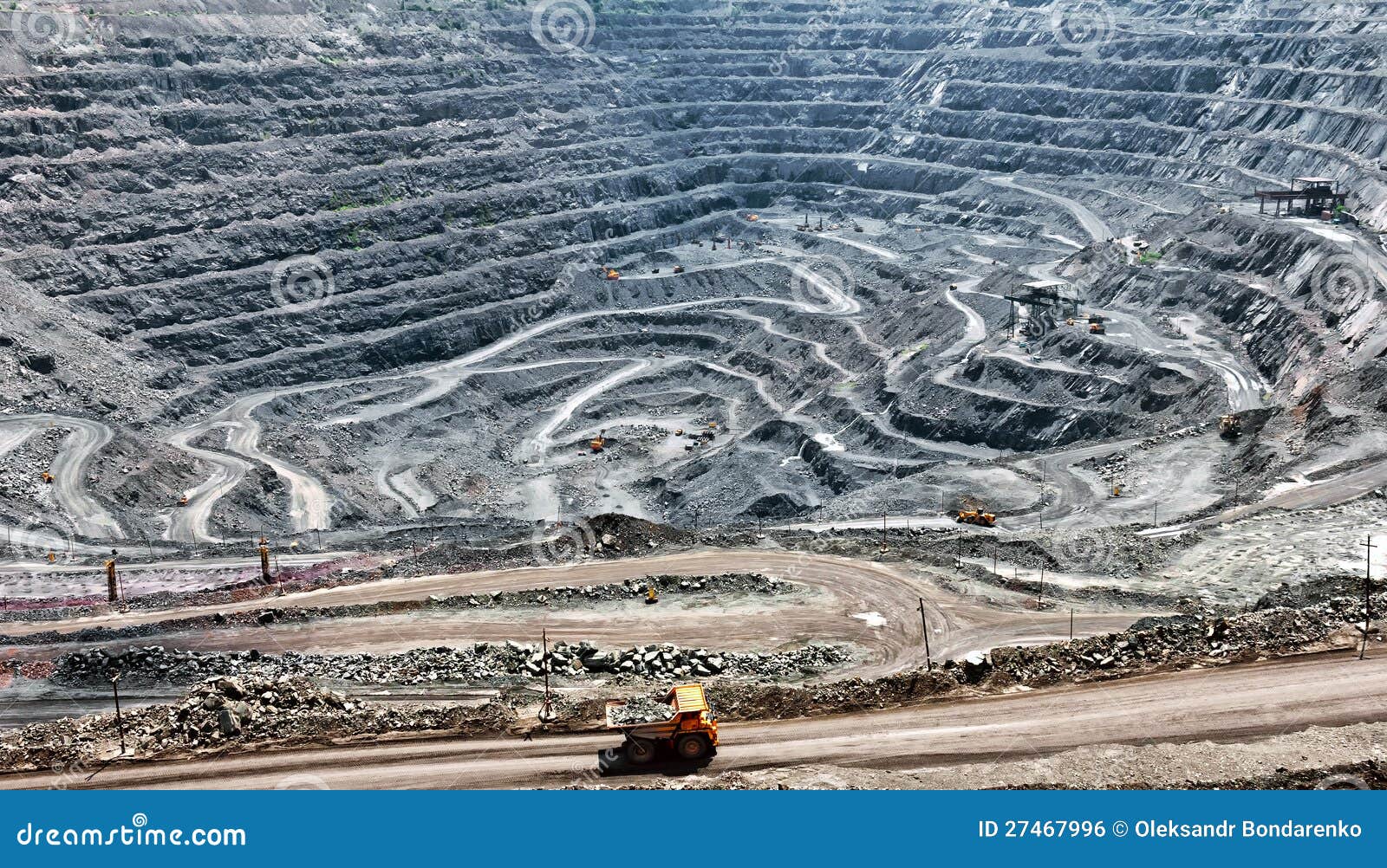 Opencast mine stock photo. Image of crater, truck, exploitation - 27467996