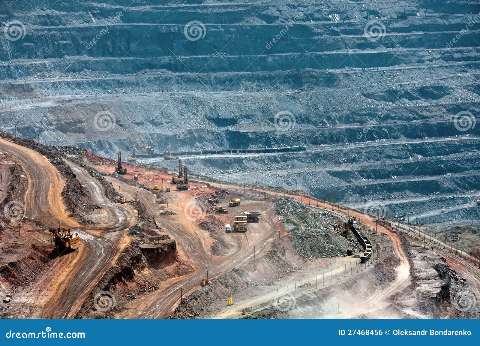 Opencast mine stock photo. Image of heavy, metal, digger - 27468456