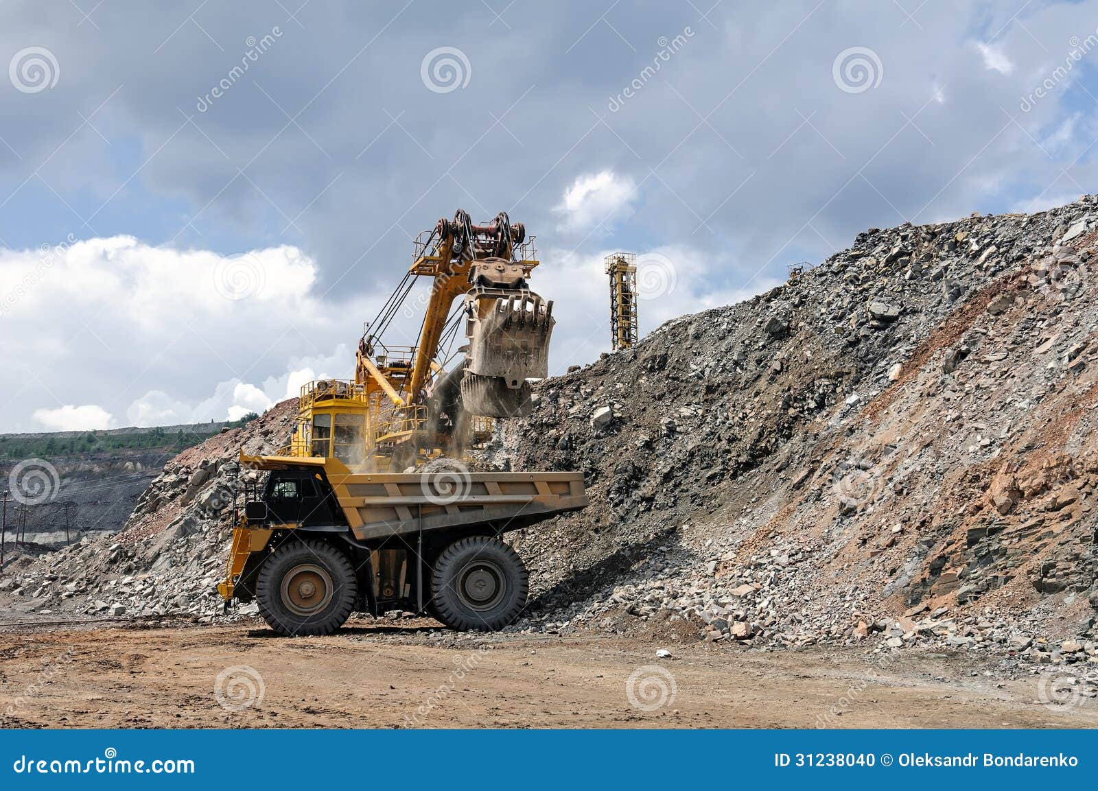 Opencast mine stock photo. Image of layered, industry - 31238040
