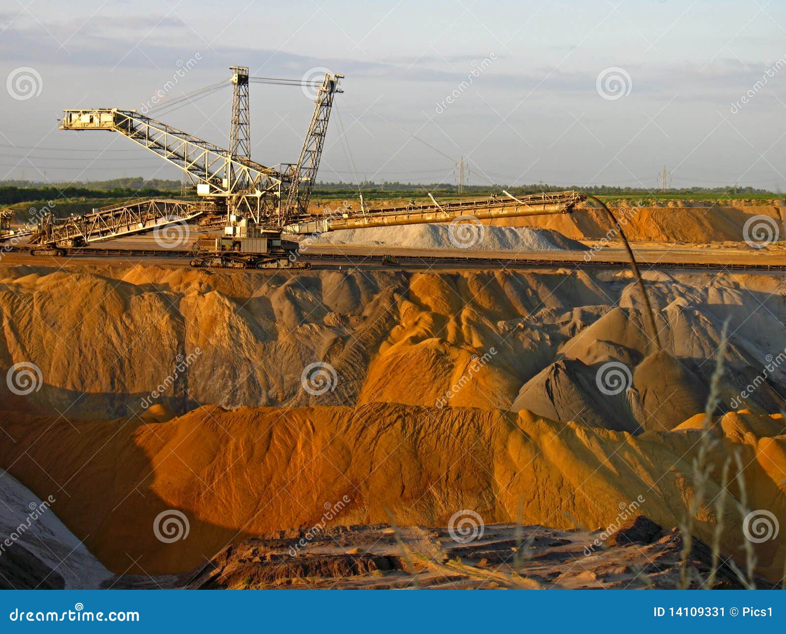 Opencast mining stock image. Image of mining, soil, excavator - 14109331
