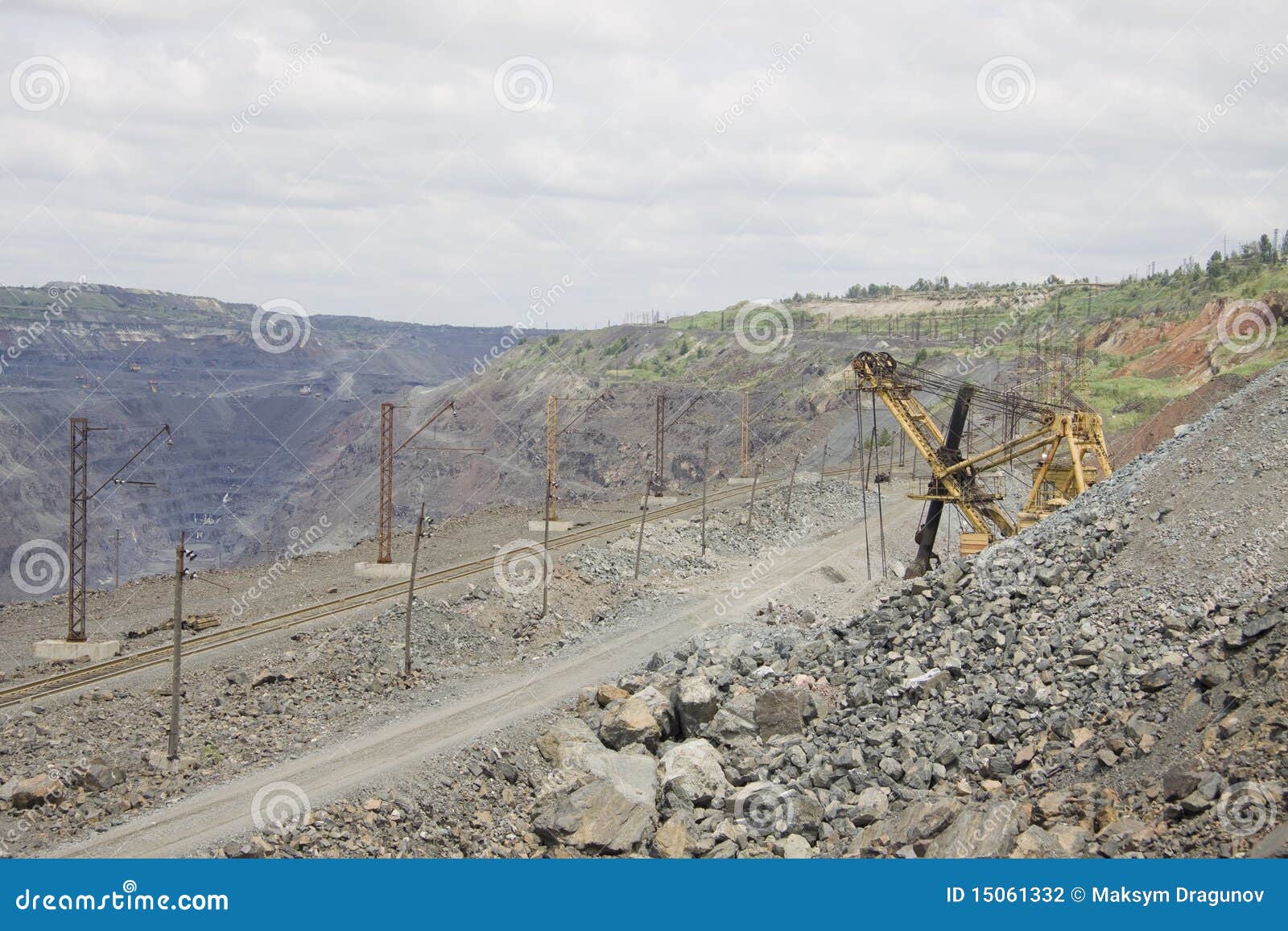Opencast mining stock photo. Image of works, land, development - 15061332