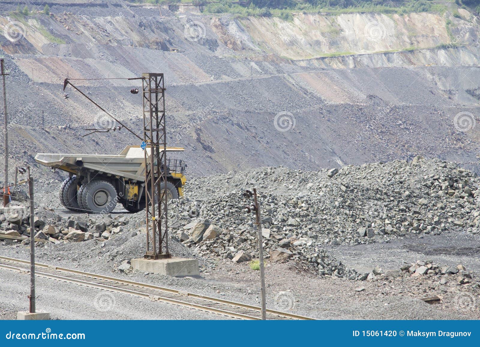 Opencast mining stock photo. Image of iron, site, deep - 15061420