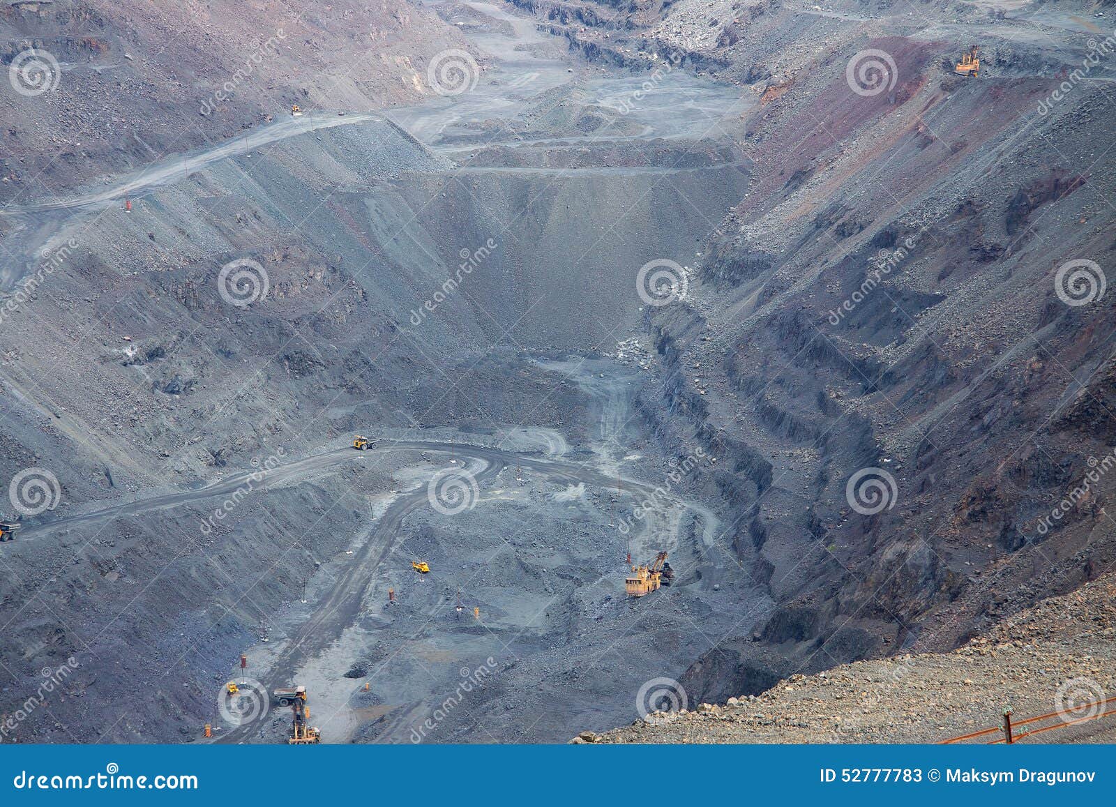 Opencast mining stock image. Image of mineral, heavy - 52777783
