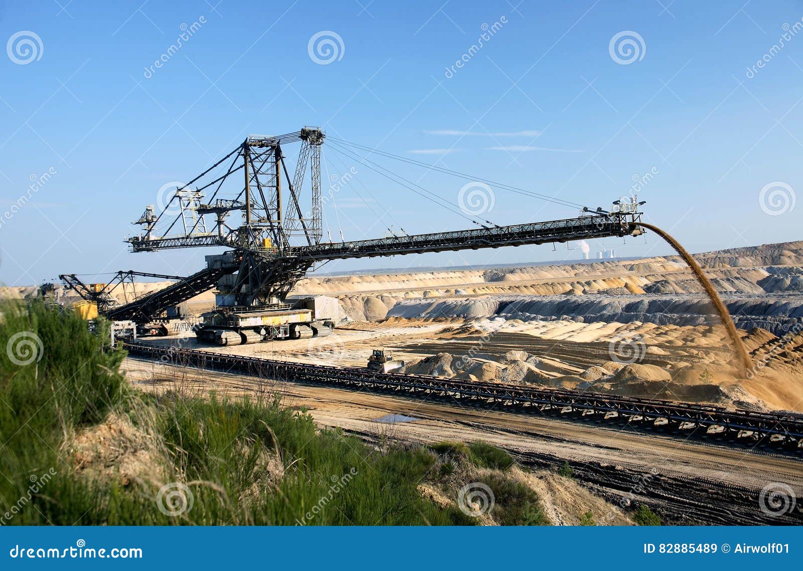 Opencast mining stock image. Image of overburden, coal - 82885489