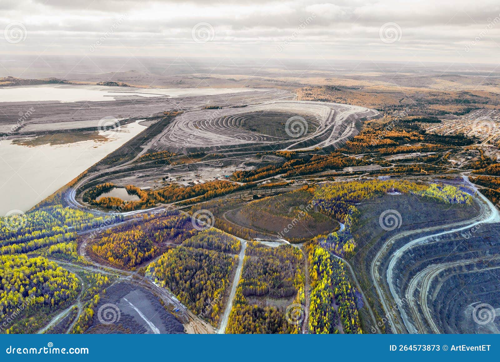 Opencast Mining of Iron Ore. Environmental Pollution Problems Stock ...