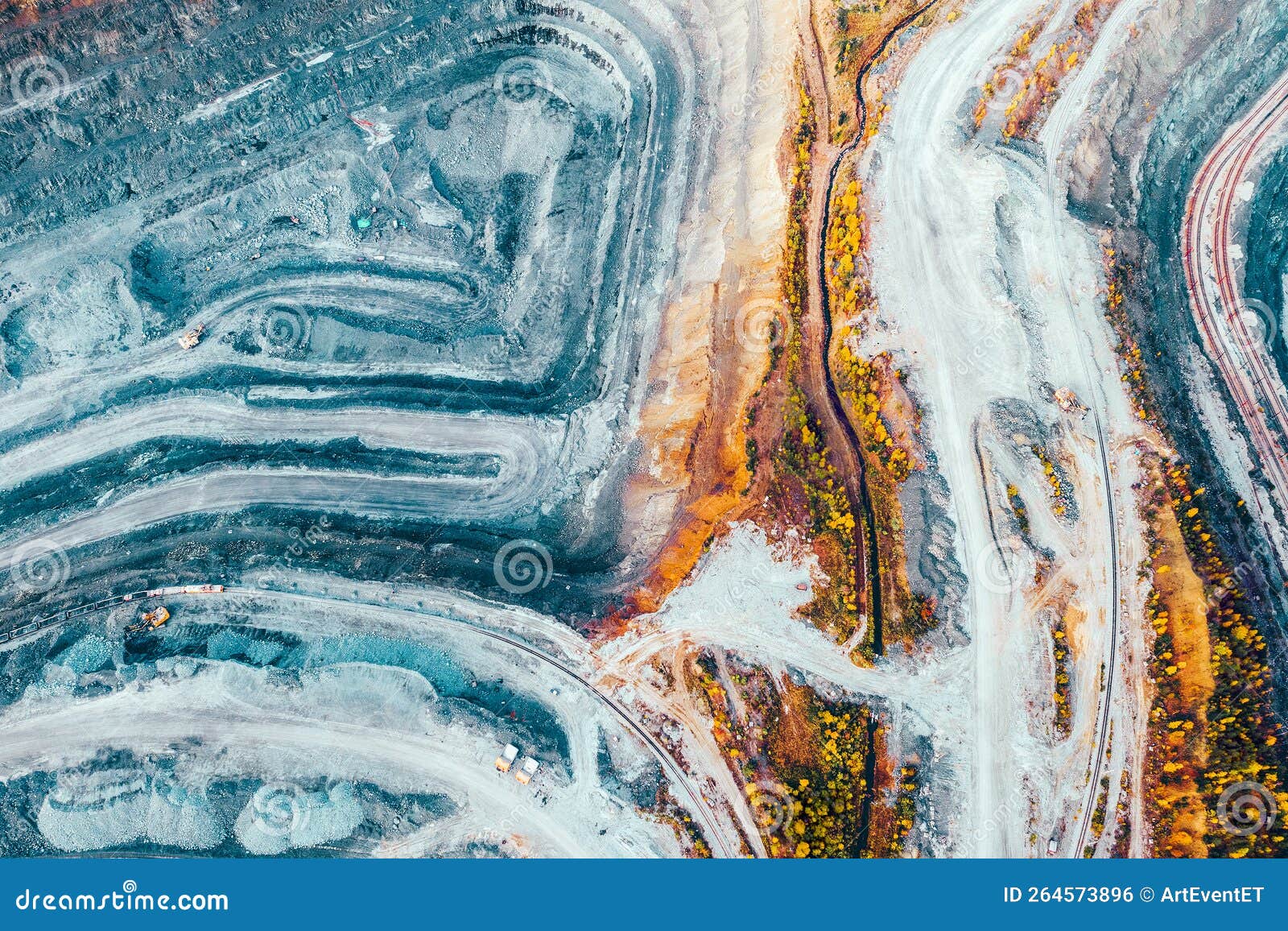 Opencast Mining of Iron Ore. Environmental Pollution Problems Stock ...