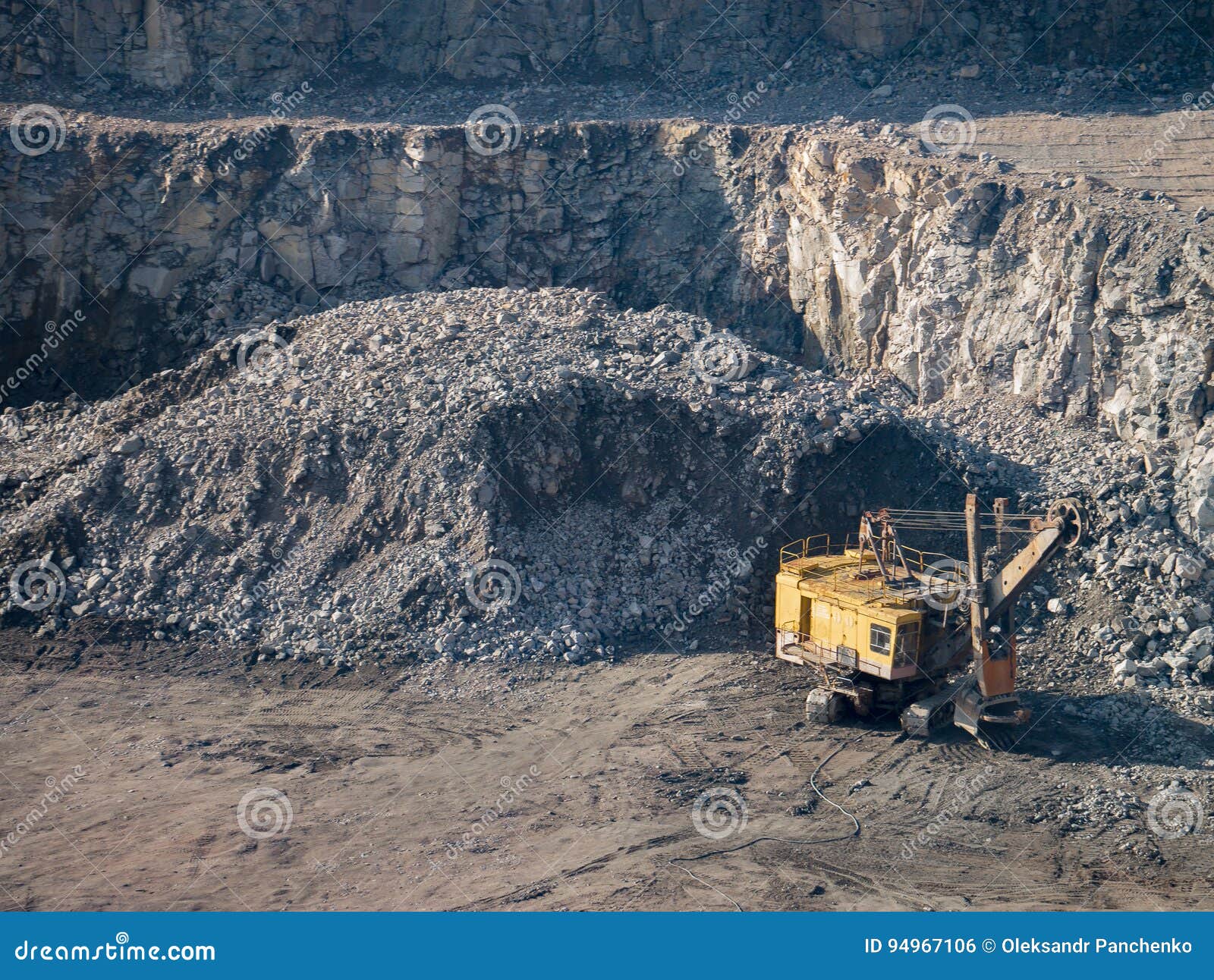 Opencast mining quarry. stock photo. Image of dirty, digging - 94967106