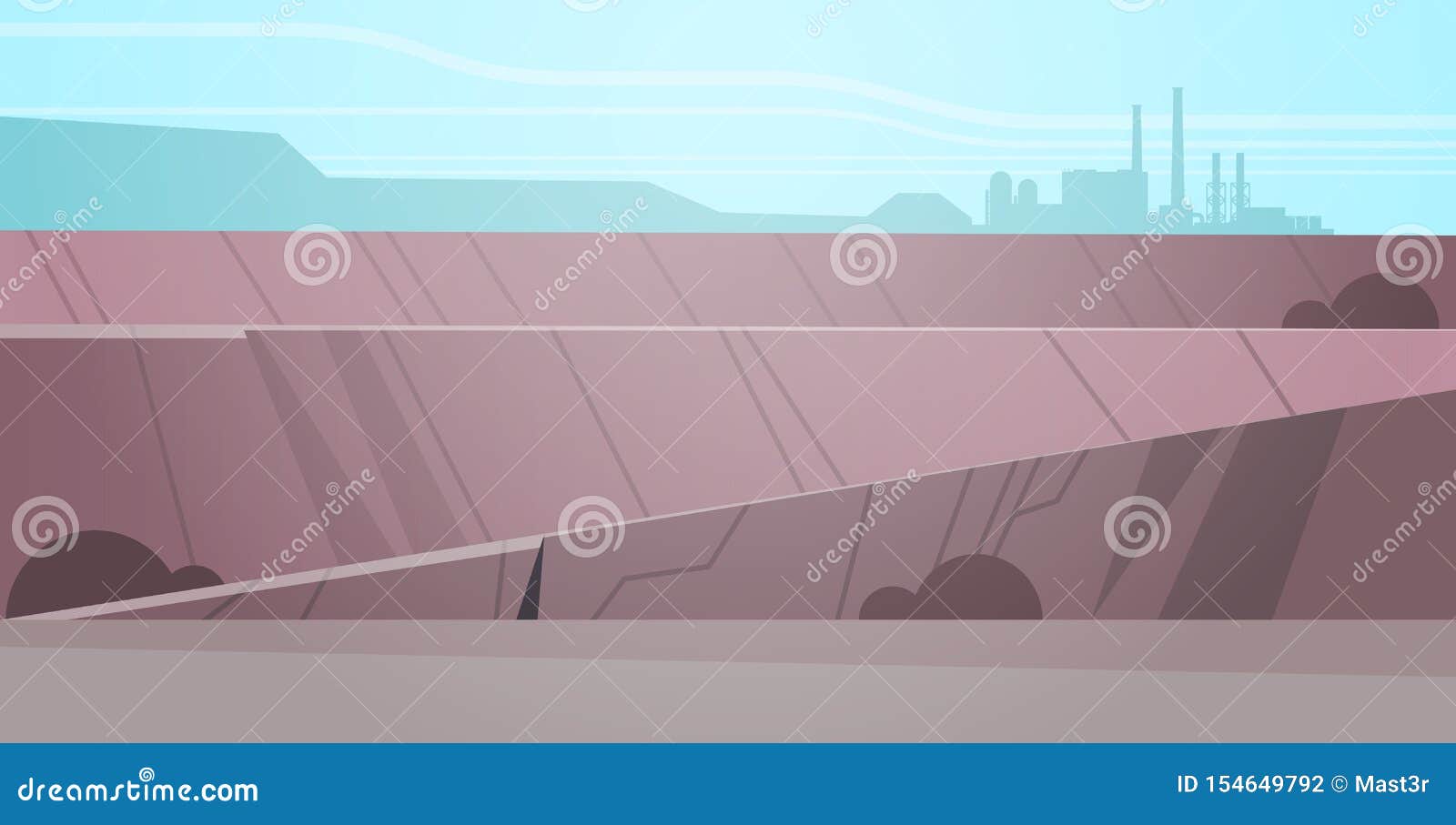 Opencast Mining Stone Quarry Industrial Mine Production Concept Open ...