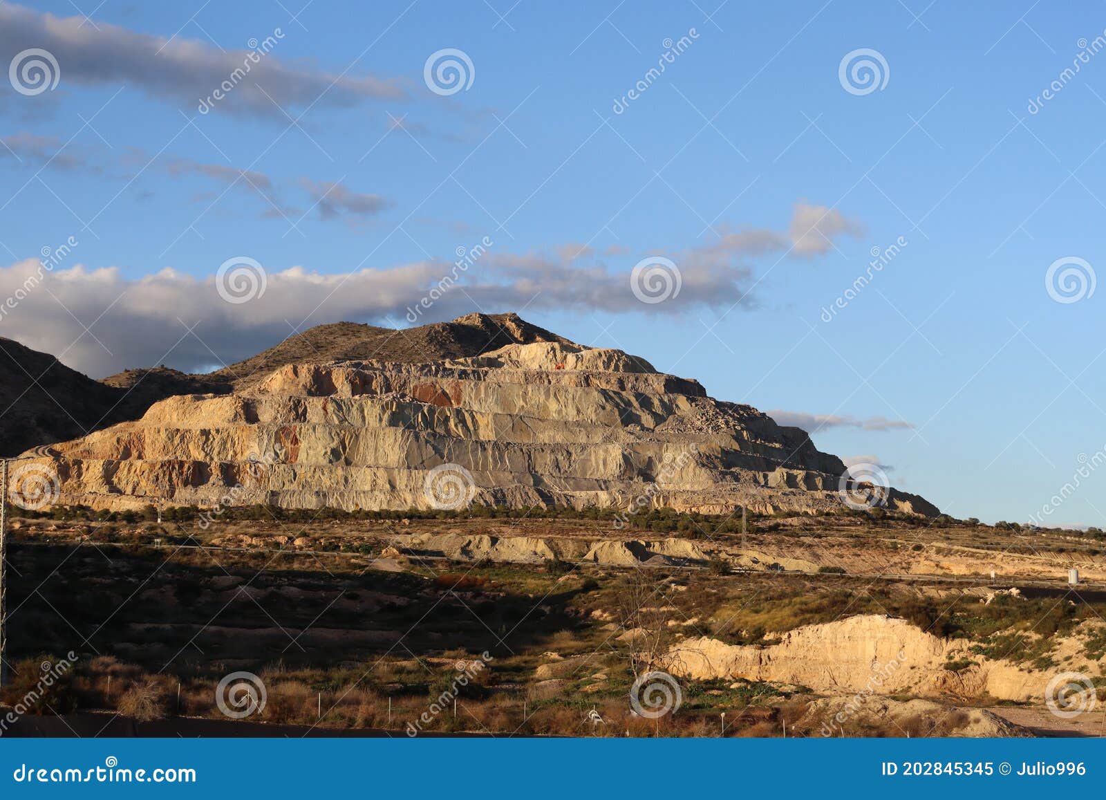 Opencast Quarry for Concrete Production Stock Image - Image of digger ...
