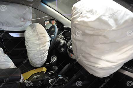 Opened airbag stock image. Image of crushed, damage, auto - 33480865