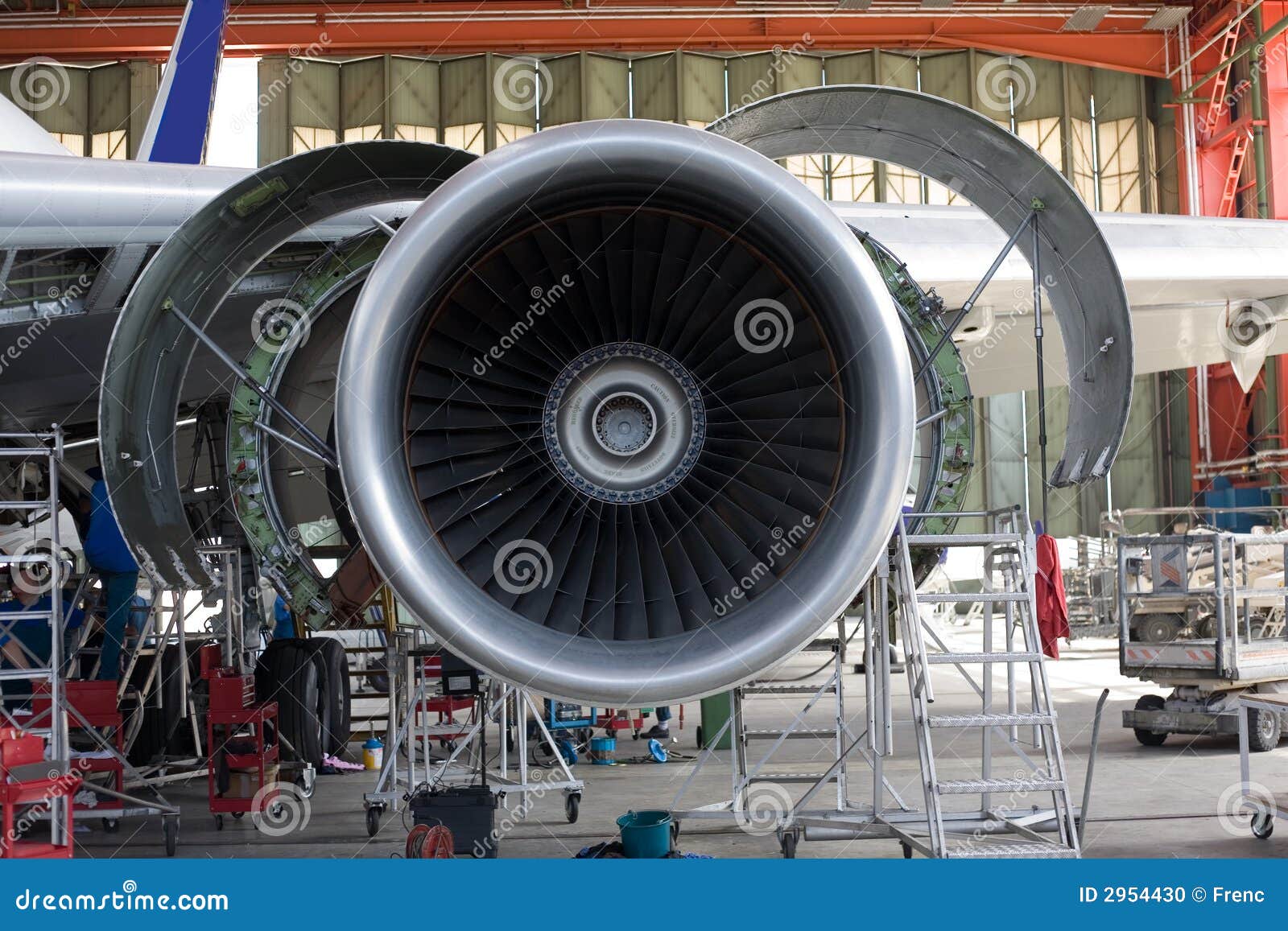 Opened aircraft engine stock photo. Image of power, motor - 2954430