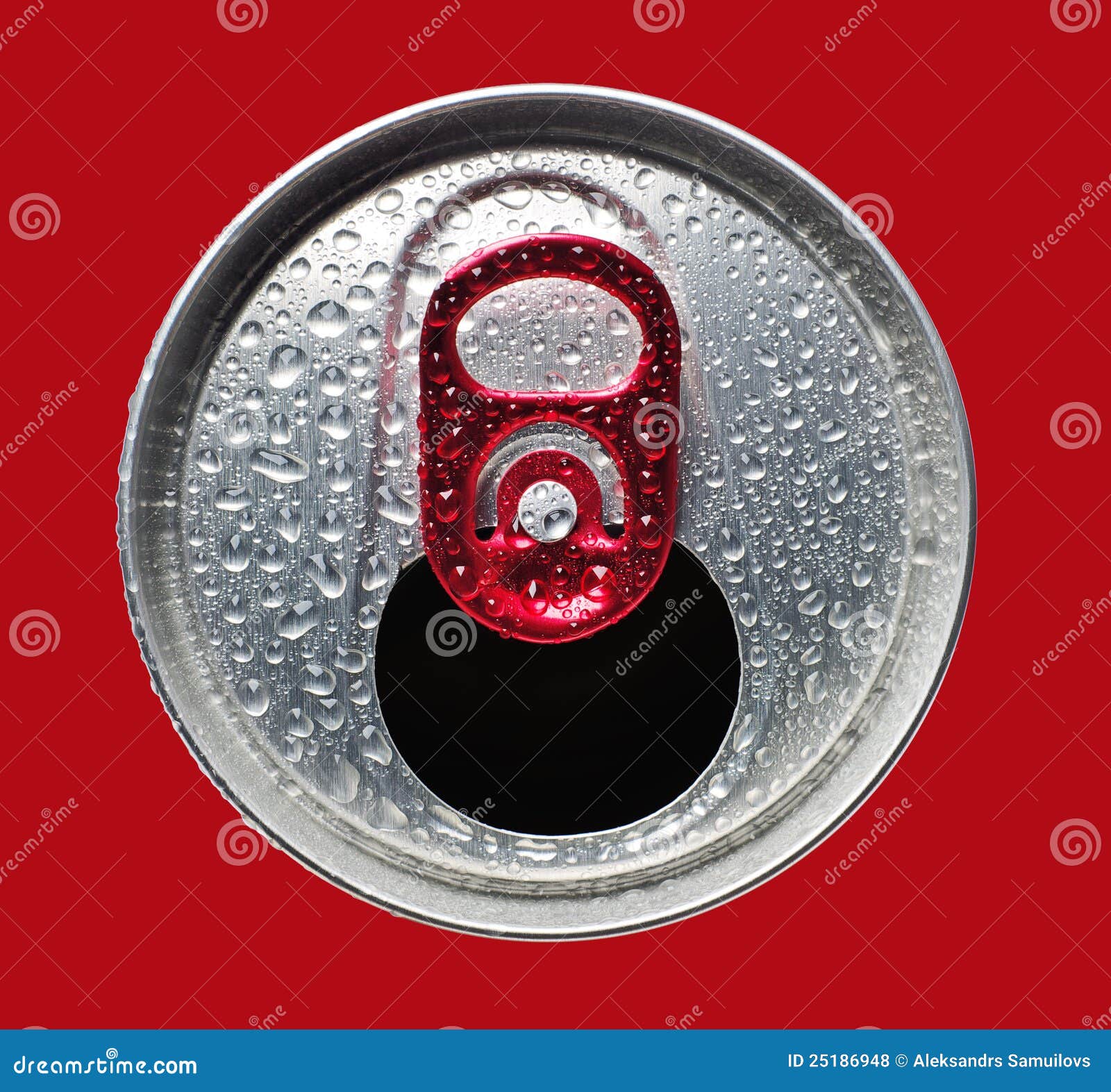 Opened Aluminum Can Closeup Stock Photo - Image of lager, carbonated ...