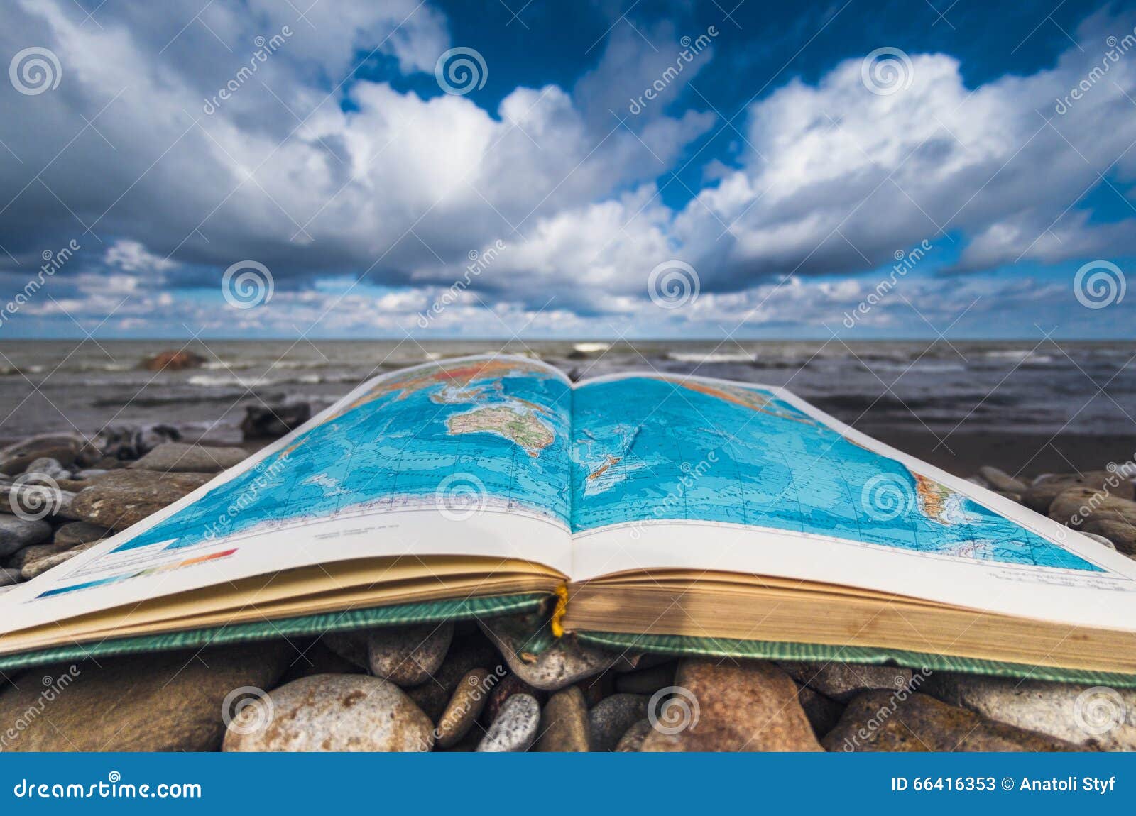 Opened atlas book stock image. Image of continents, coloured - 66416353