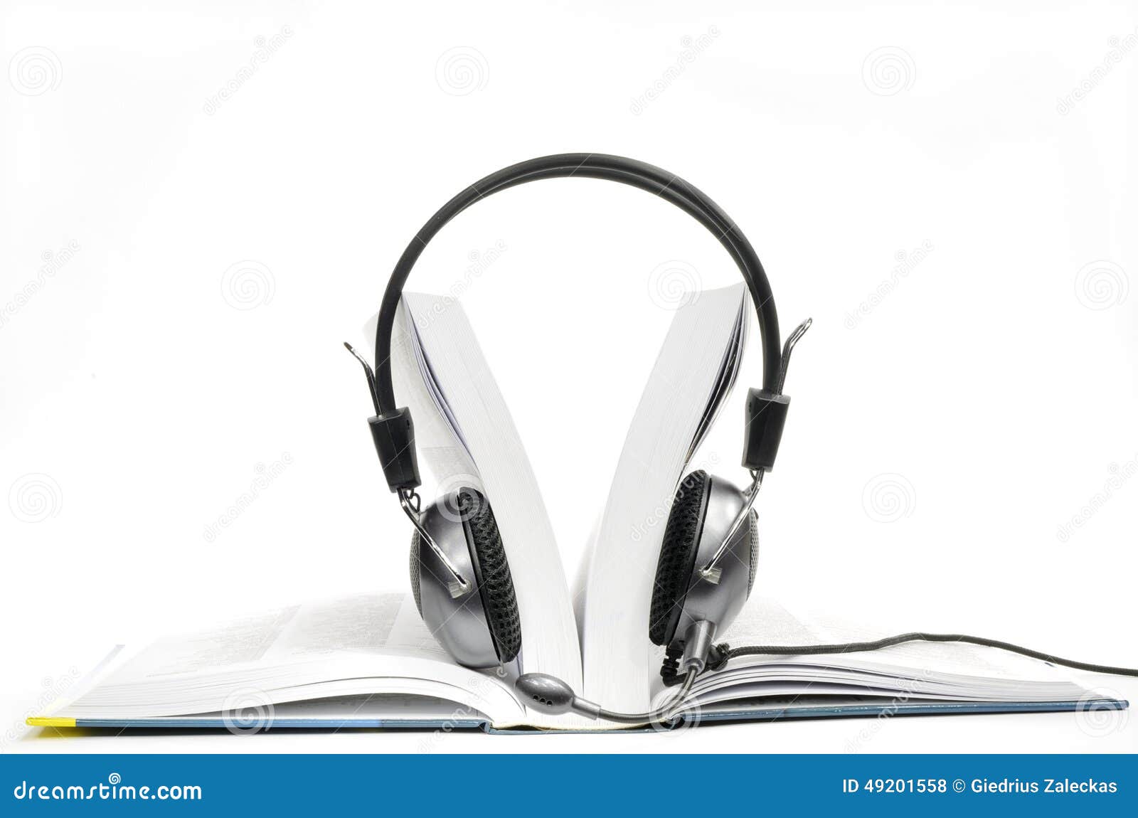 Opened audiobook stock photo. Image of equipment, audiobook - 49201558