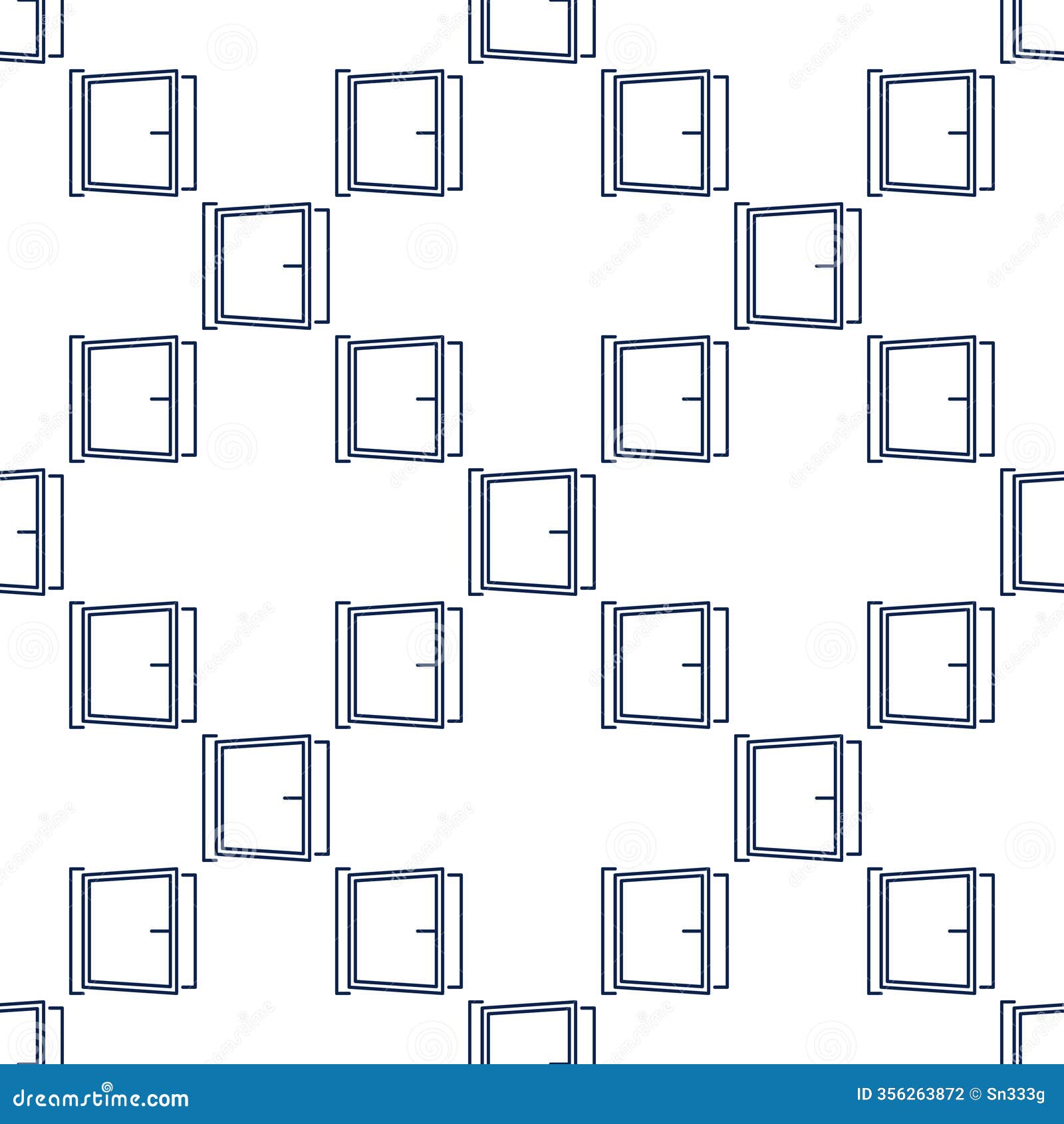 Opened Big Portal Vector Window Linear Seamless Pattern Stock ...