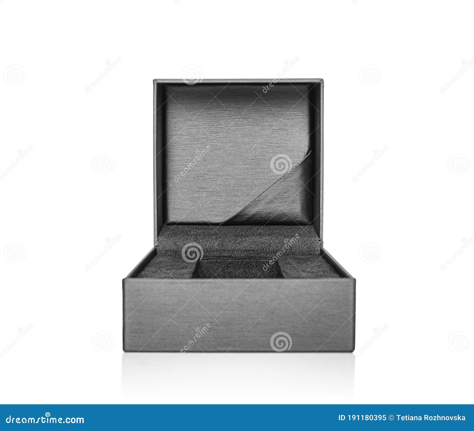 Opened Black Box on White Background. Stock Image - Image of birthday ...