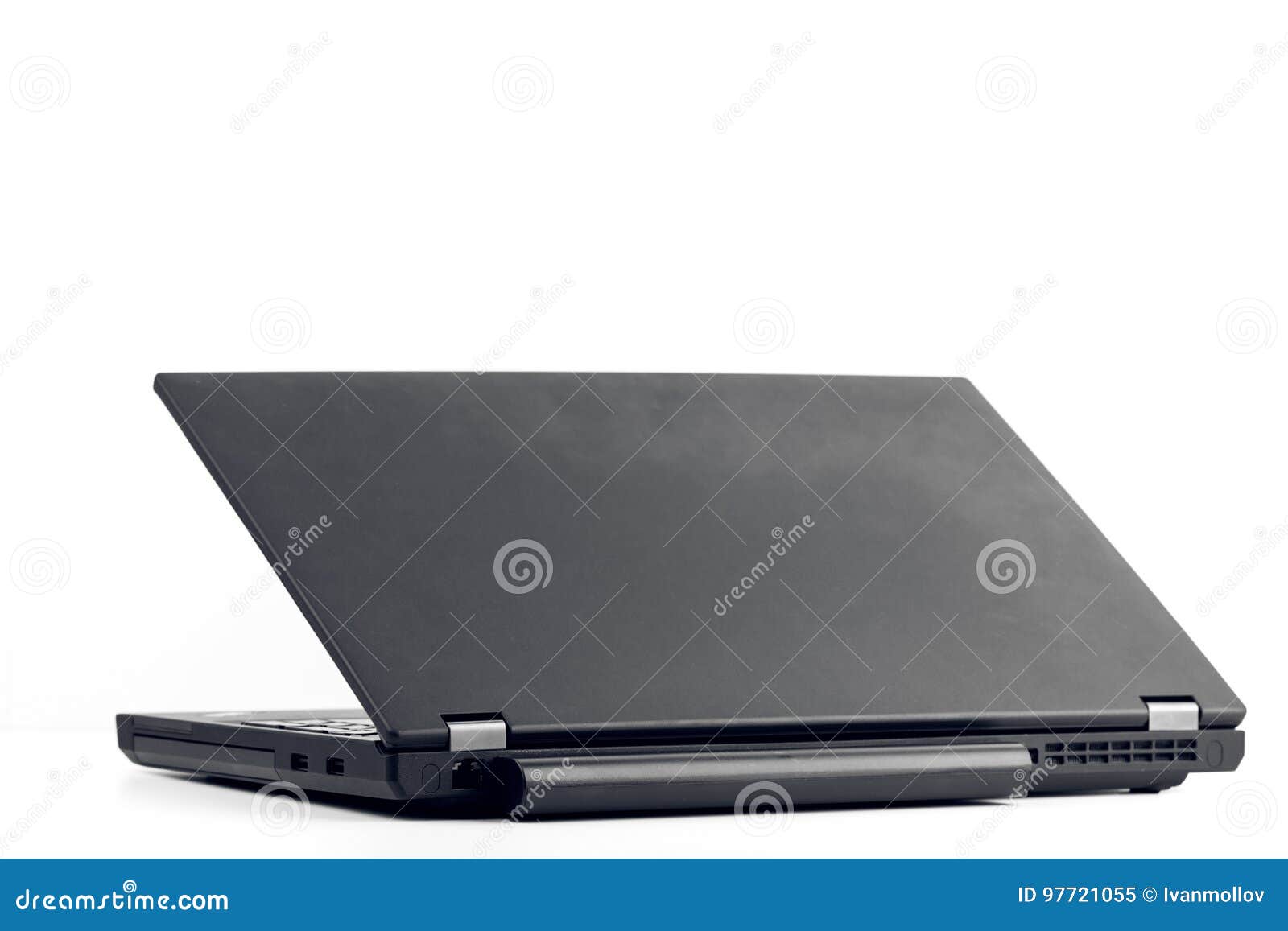 Opened Black Laptop stock image. Image of notebook, object - 97721055