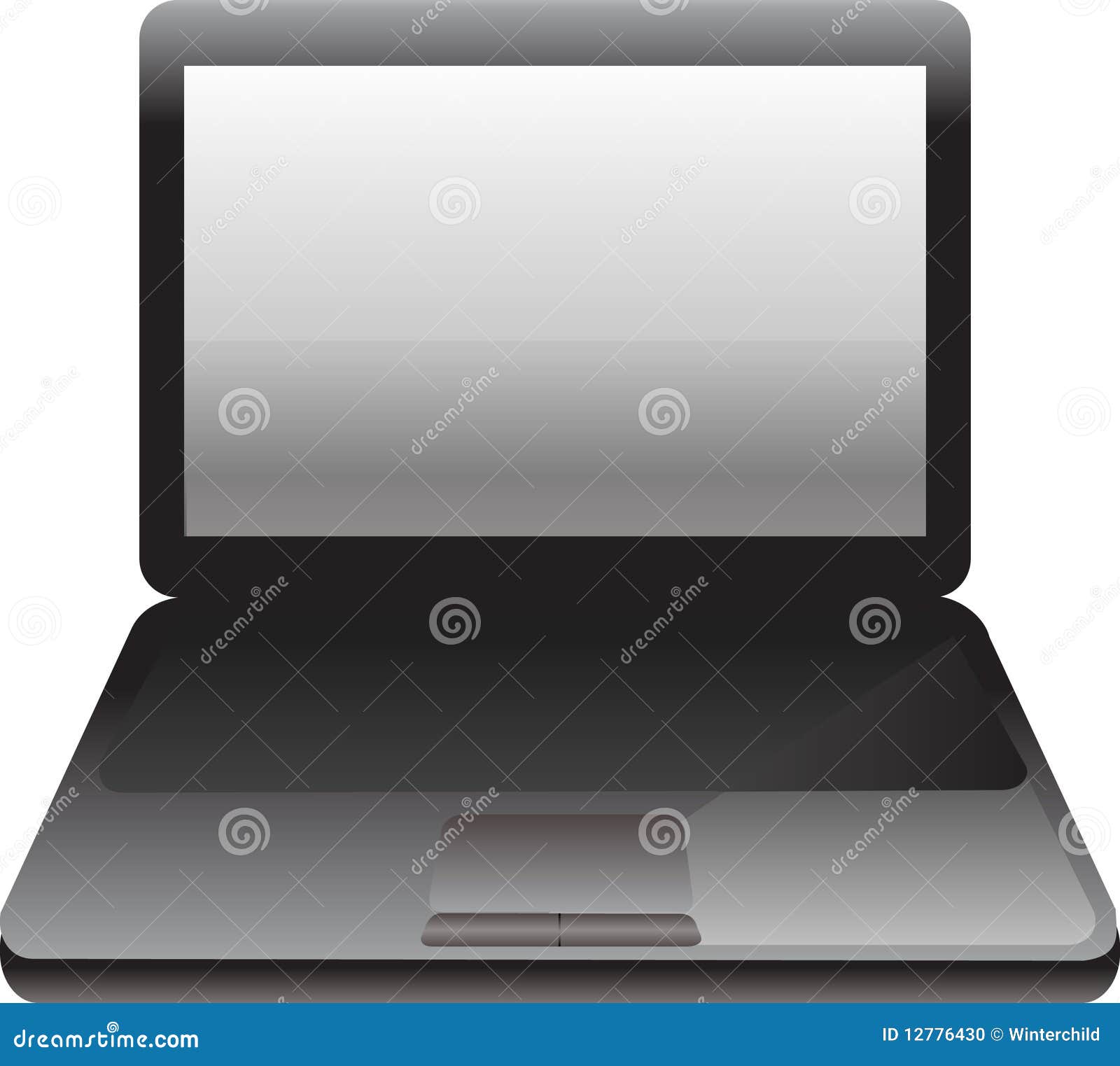 Opened Black Notebook, Front View Stock Illustration - Illustration of ...