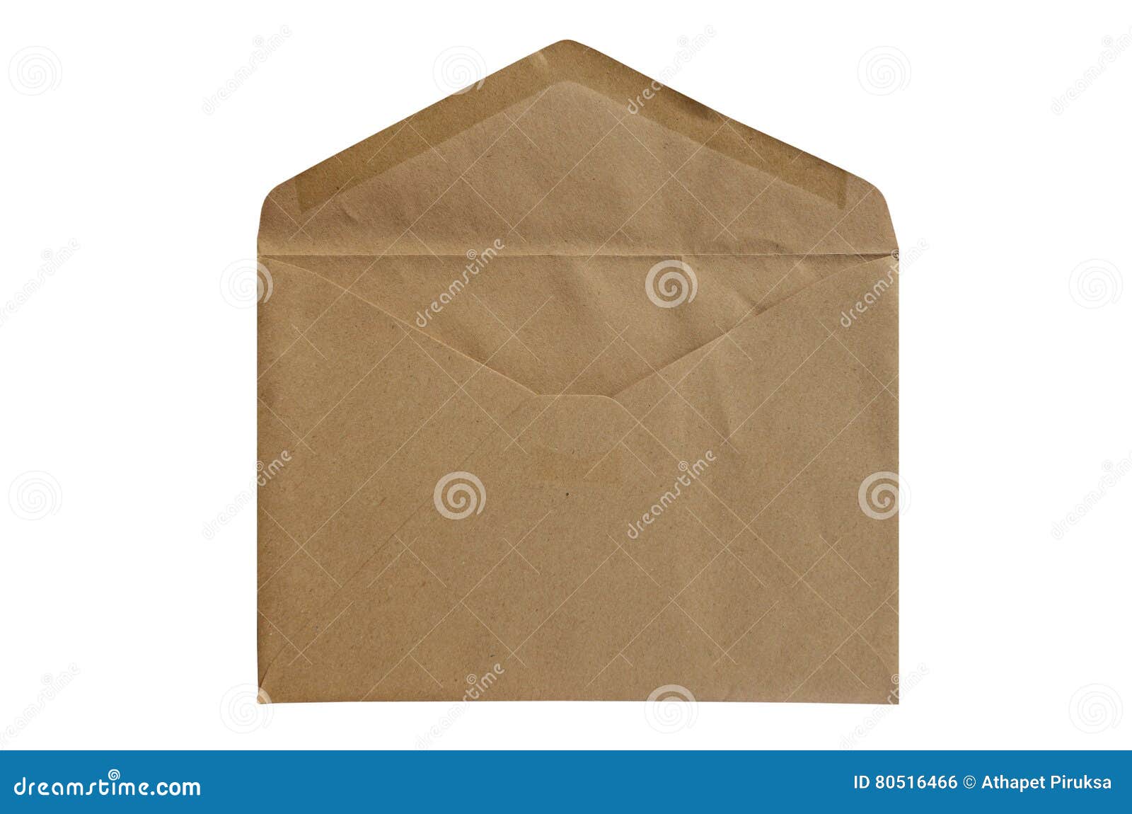 Opened Blank Brown Document Envelope Stock Photo - Image of background ...