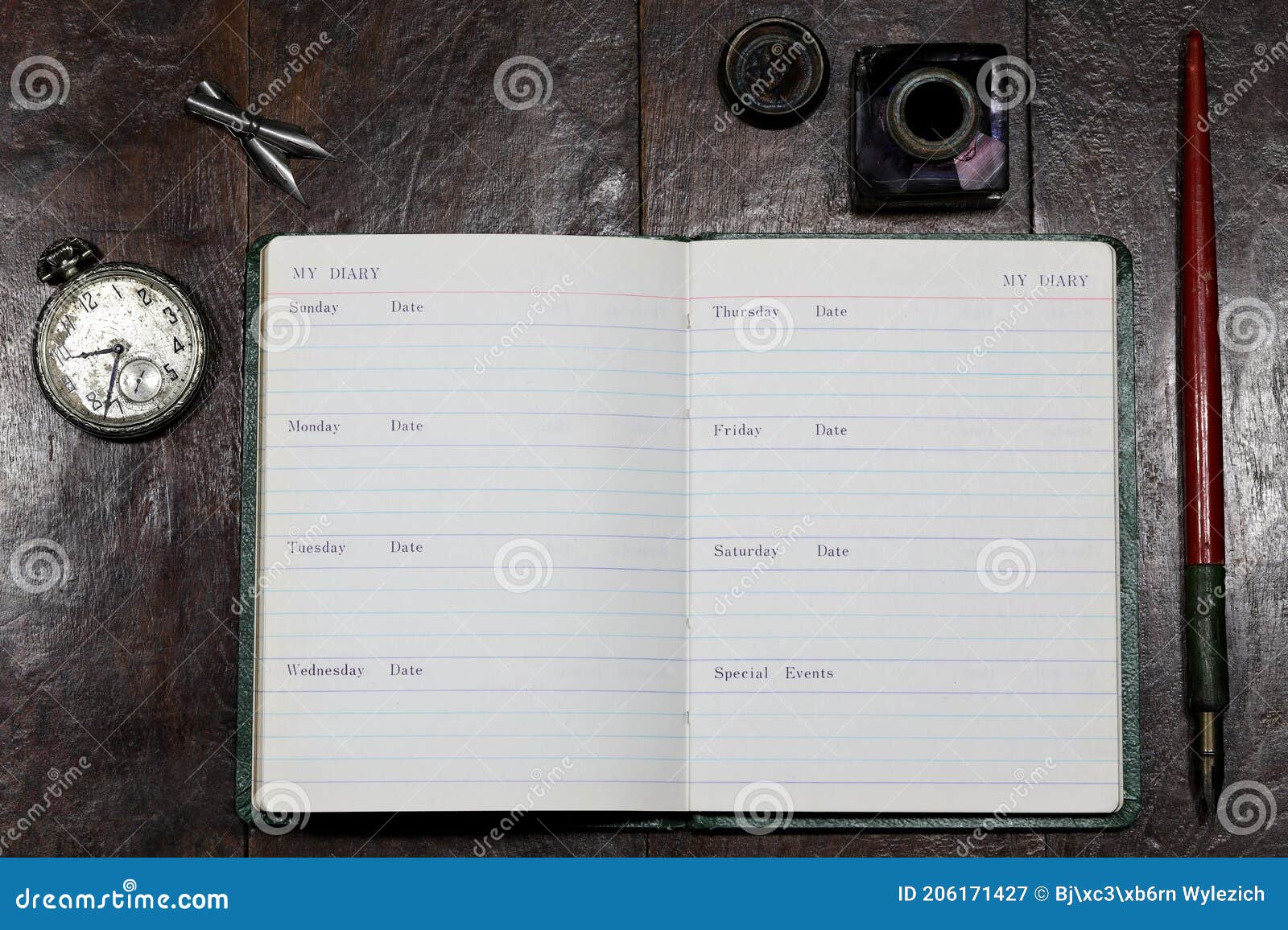 Opened blank diary stock image. Image of notebook, memorize - 206171427