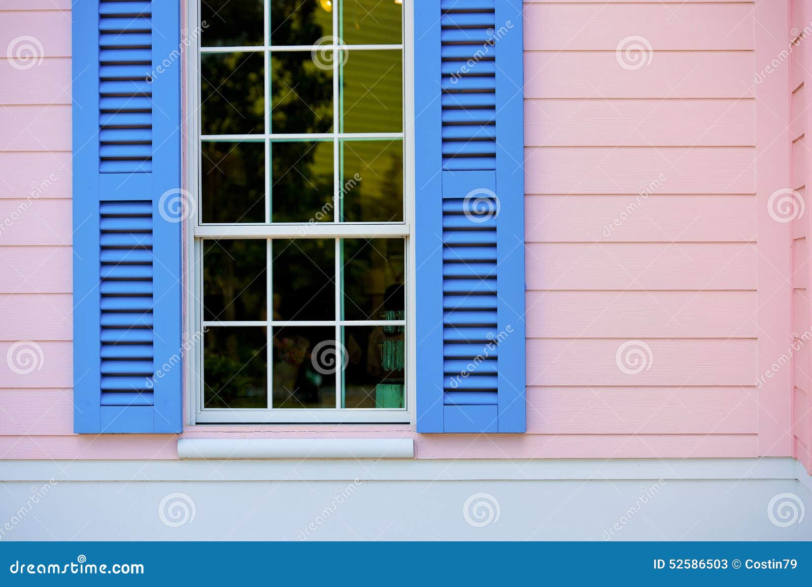 Opened blue window blind stock image. Image of blinds - 52586503