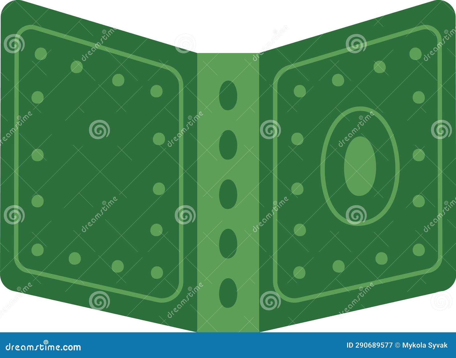 Opened Book Back stock vector. Illustration of school - 290689577