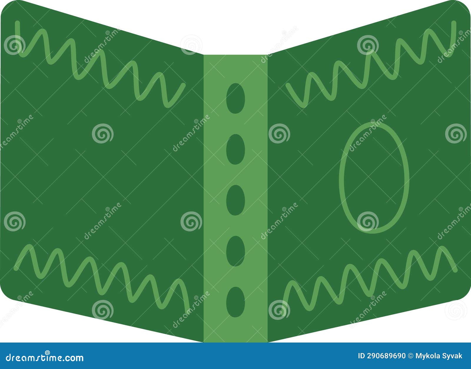Opened Book Back stock vector. Illustration of background - 290689690