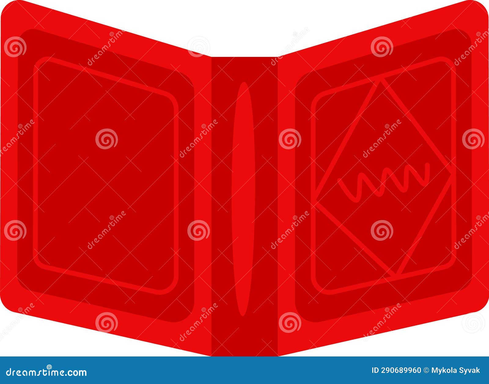 Opened Book Back stock vector. Illustration of design - 290689960