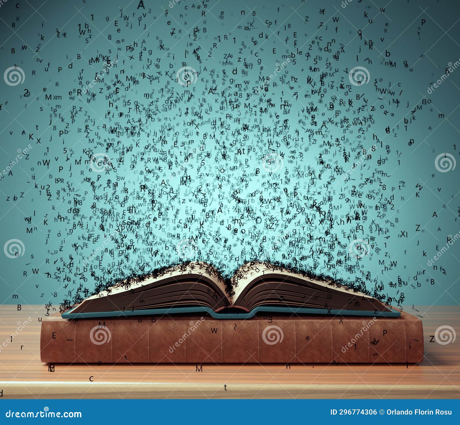 Flying Of Big Letters Vector Illustration | CartoonDealer.com #57625182