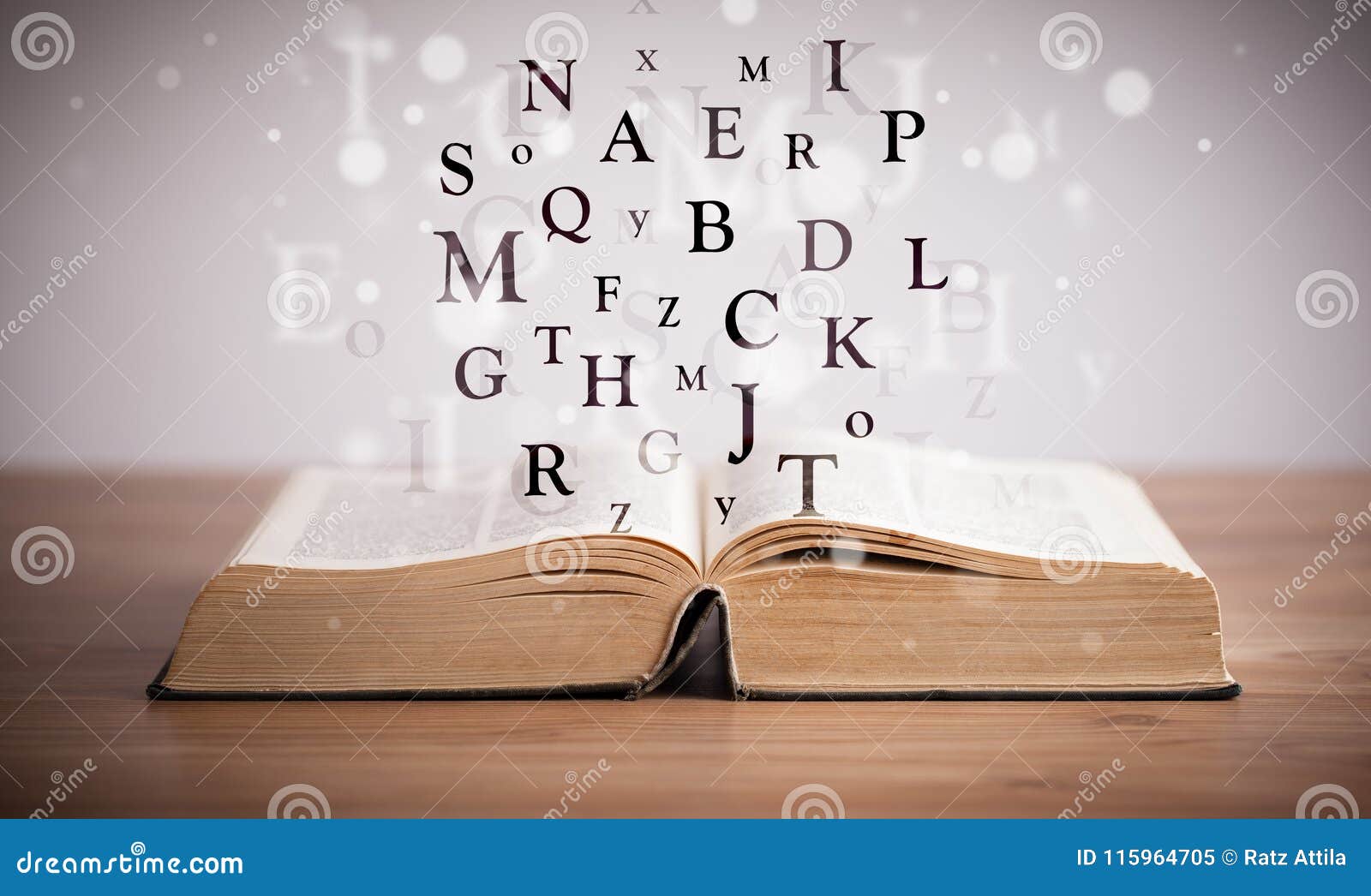 Opened Book with Flying Letters Stock Image - Image of study, library ... Opened Book with Flying Letters Stock Image - Image of study, library ...
