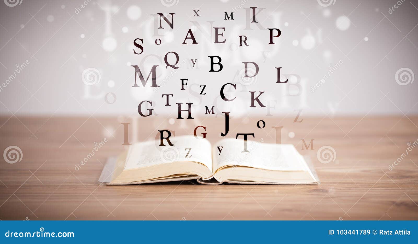 Opened Book with Flying Letters Stock Image - Image of background, open ... Opened Book with Flying Letters Stock Image - Image of background, open ...