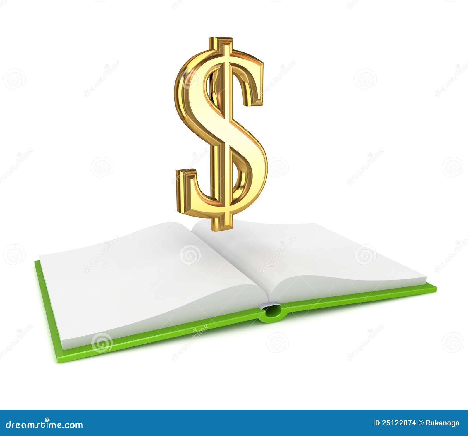 Opened Book Golden Dollar Sign Stock Illustrations – 2 Opened Book ...