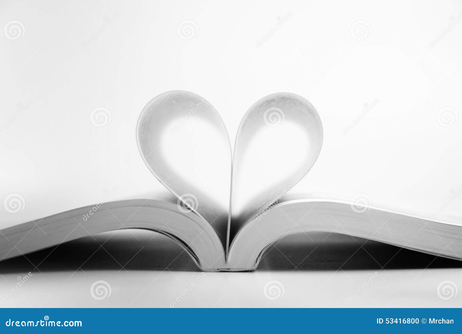 Opened Book with Heart Page Stock Photo - Image of library, child: 53416800