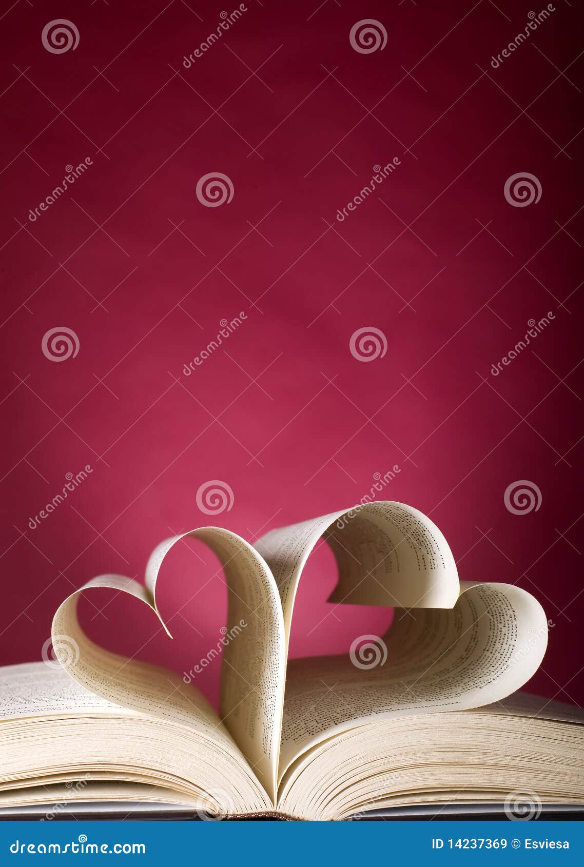 Opened Book and Heart Shape Stock Image - Image of valentine, book ...