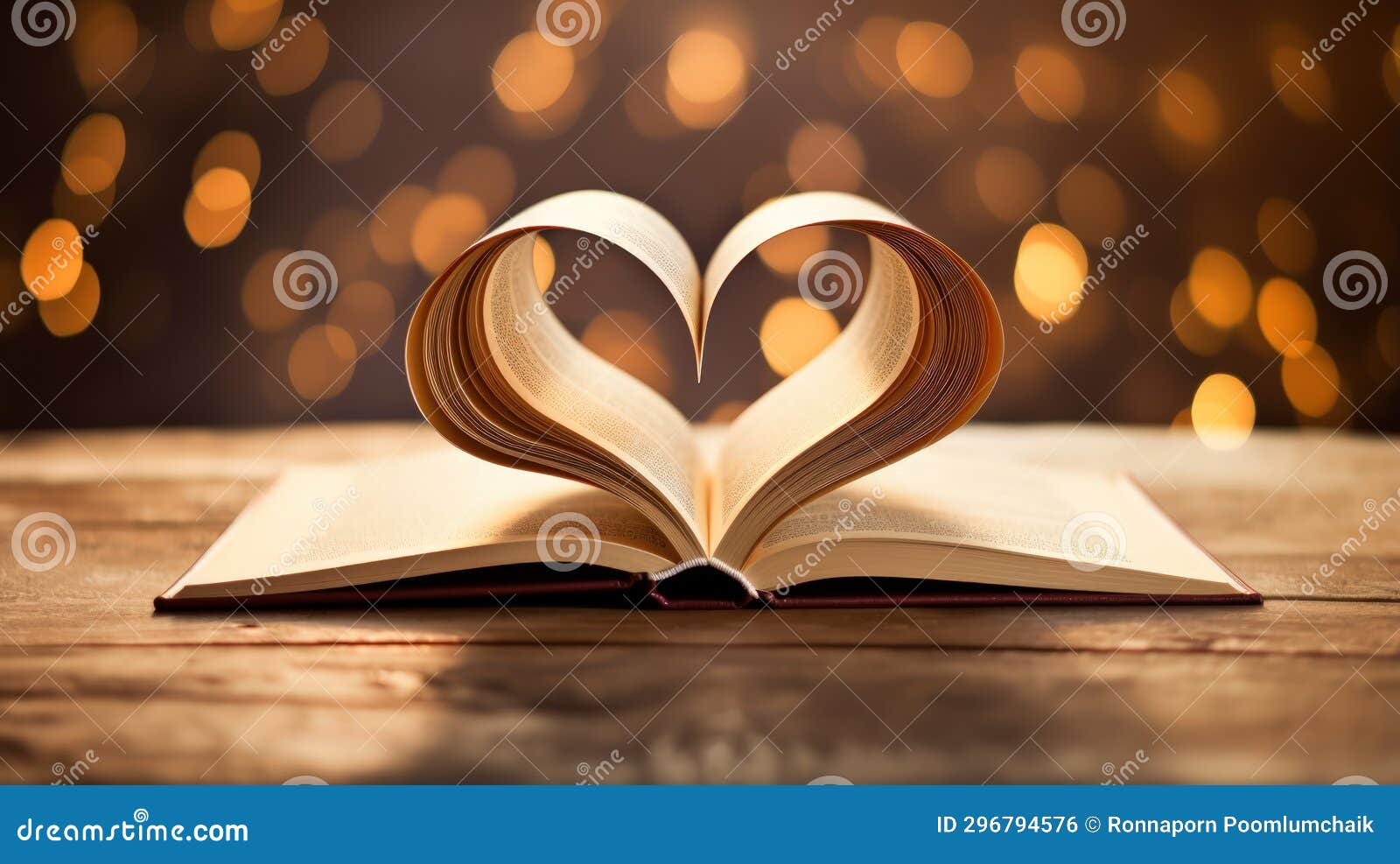An Opened Book with Heart-shaped Pages Stock Illustration ...