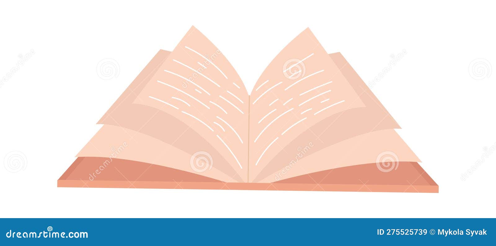 Opened Book Illustration stock vector. Illustration of design - 275525739