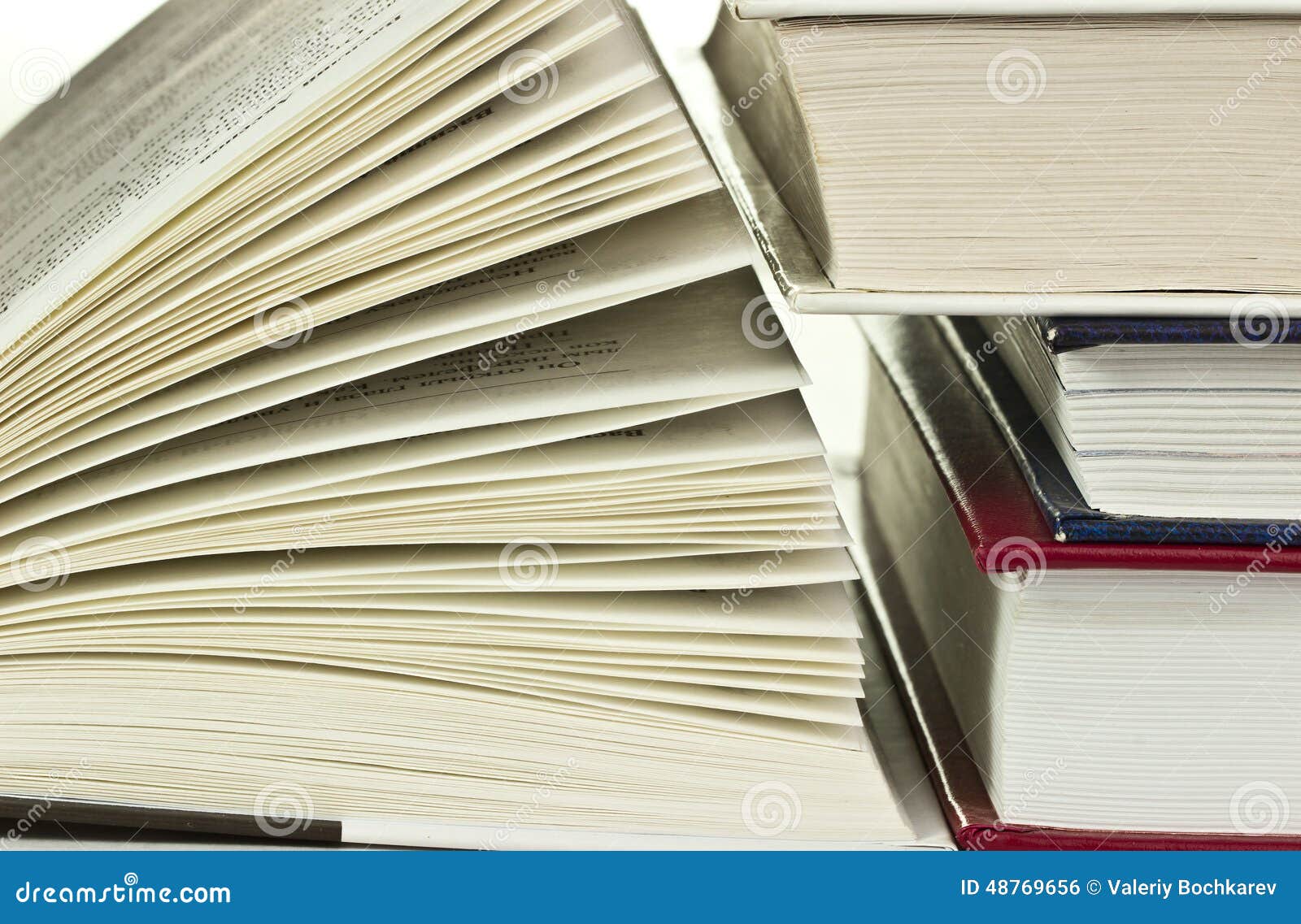 Opened Book, Lying on the Bookshelf Stock Photo - Image of page, wisdom ...