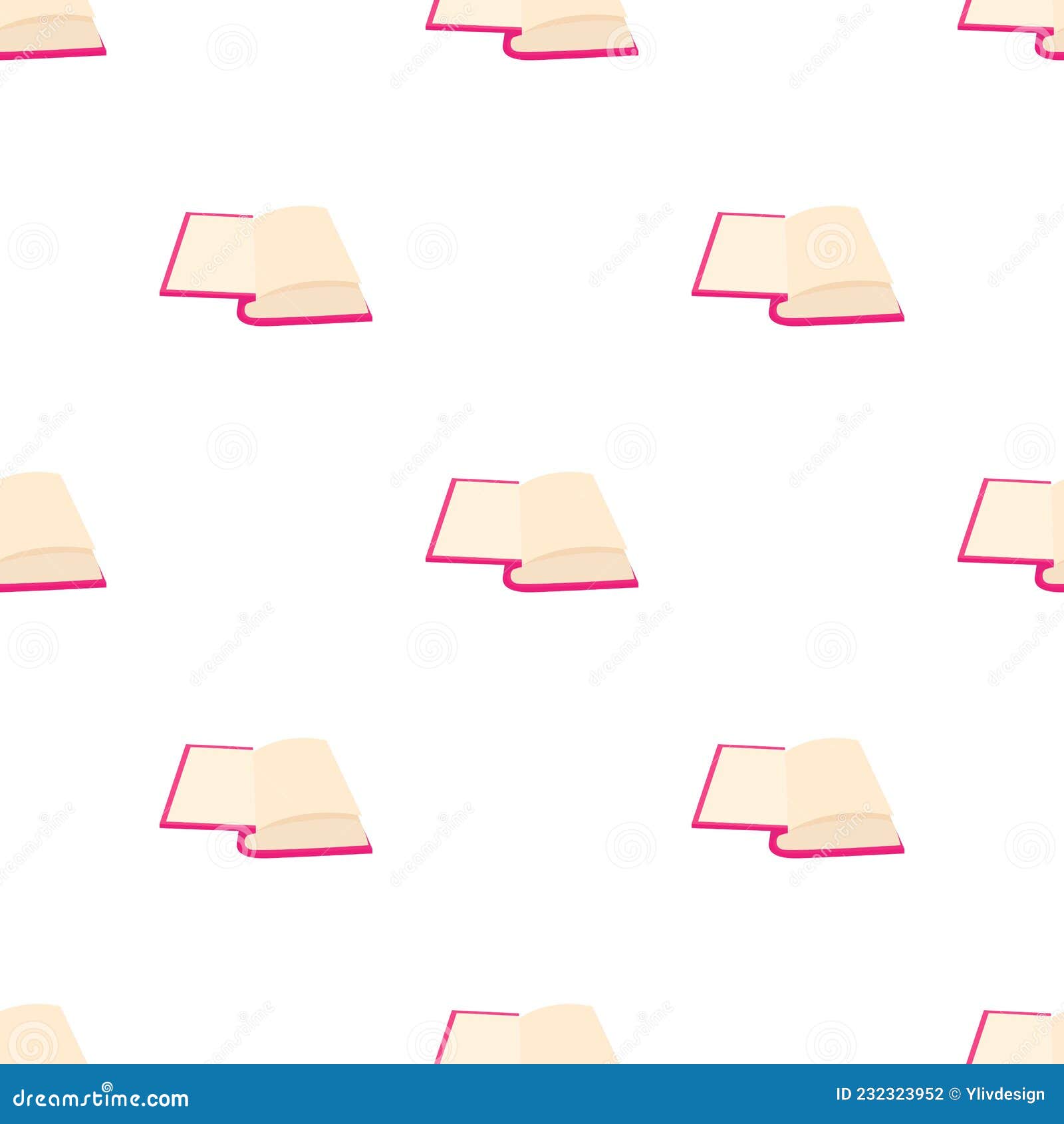 Opened Book Pattern Seamless Vector Stock Vector - Illustration of ...