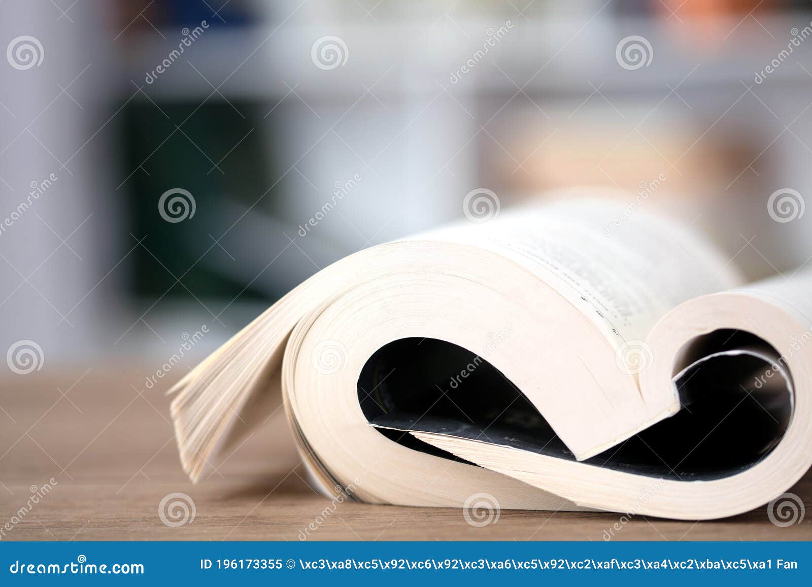 The Opened Book is on the Table Stock Image - Image of open, objects ...