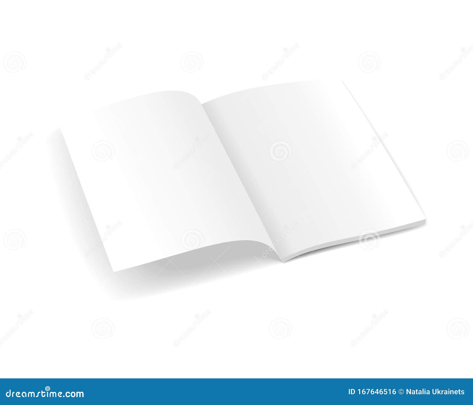 Opened book template stock vector. Illustration of realistic - 167646516