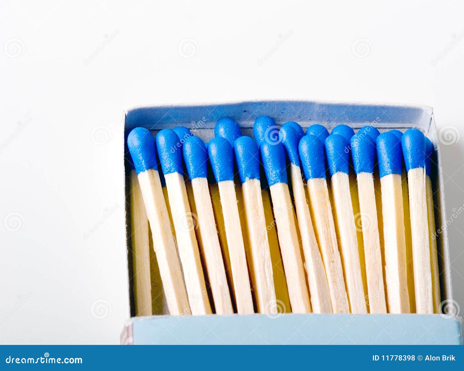 Opened box of blue matches stock photo. Image of objects - 11778398