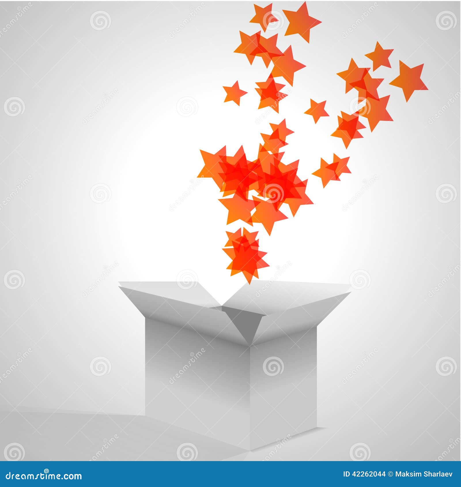 Opened Box with Stars Explosion Stock Vector - Illustration of ...