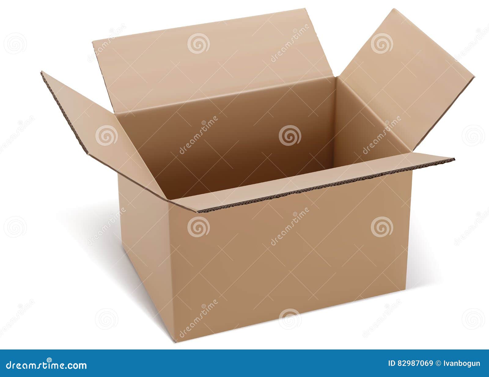 Opened Box. Vector Illustration Stock Vector - Illustration of storage ...