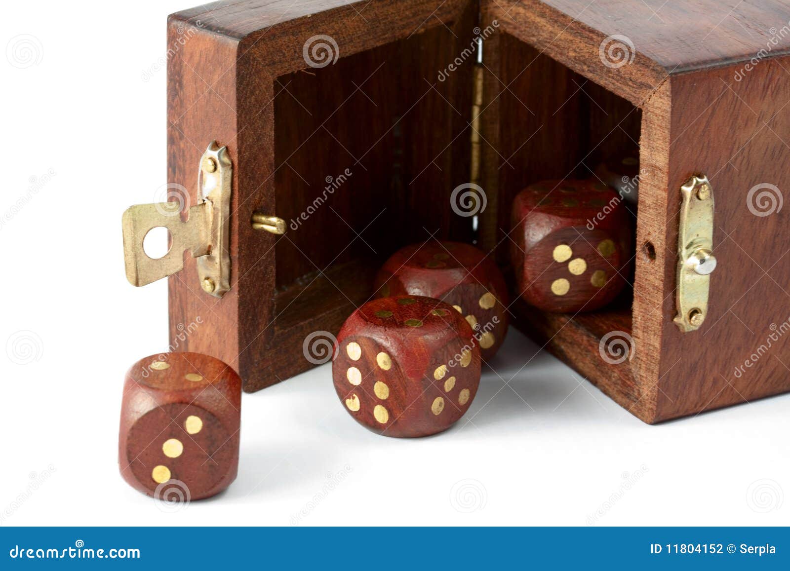 Opened Box with Wooden Dice Stock Photo - Image of loss, pair: 11804152