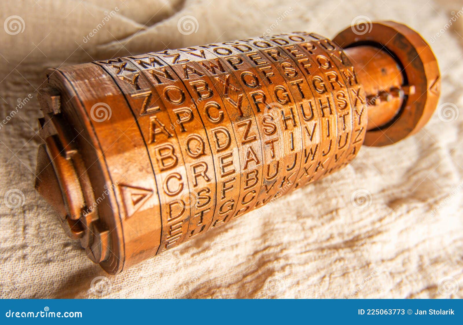 Opened Brass Cryptex Invented by Leonardo Da Vinci from the Book Da ...