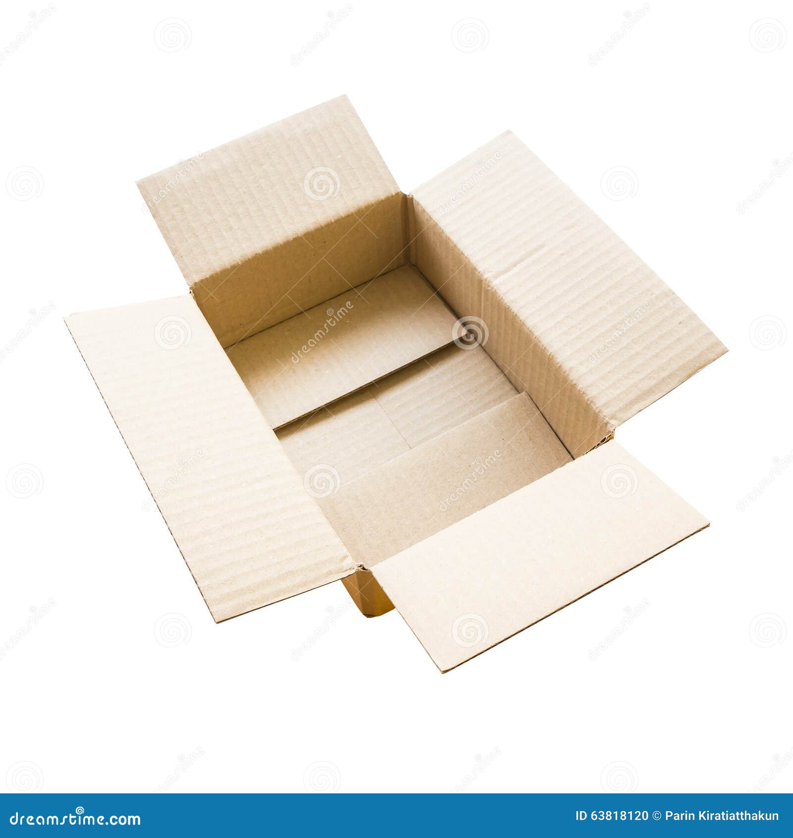 Opened Brown Carton Shipping Box. Stock Photo - Image of background ...