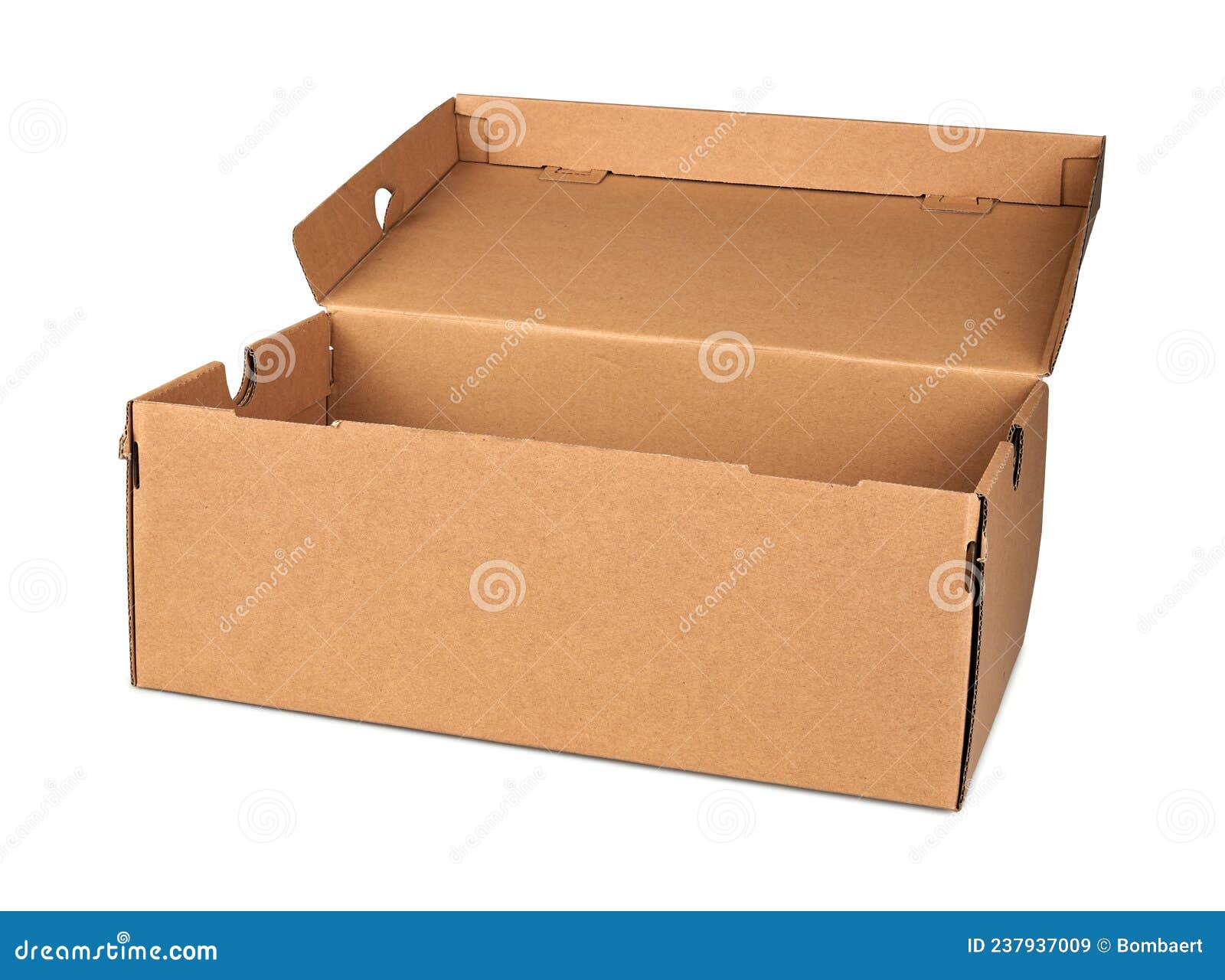 Opened Brown Post Packaging Isolated on White Stock Image - Image of ...