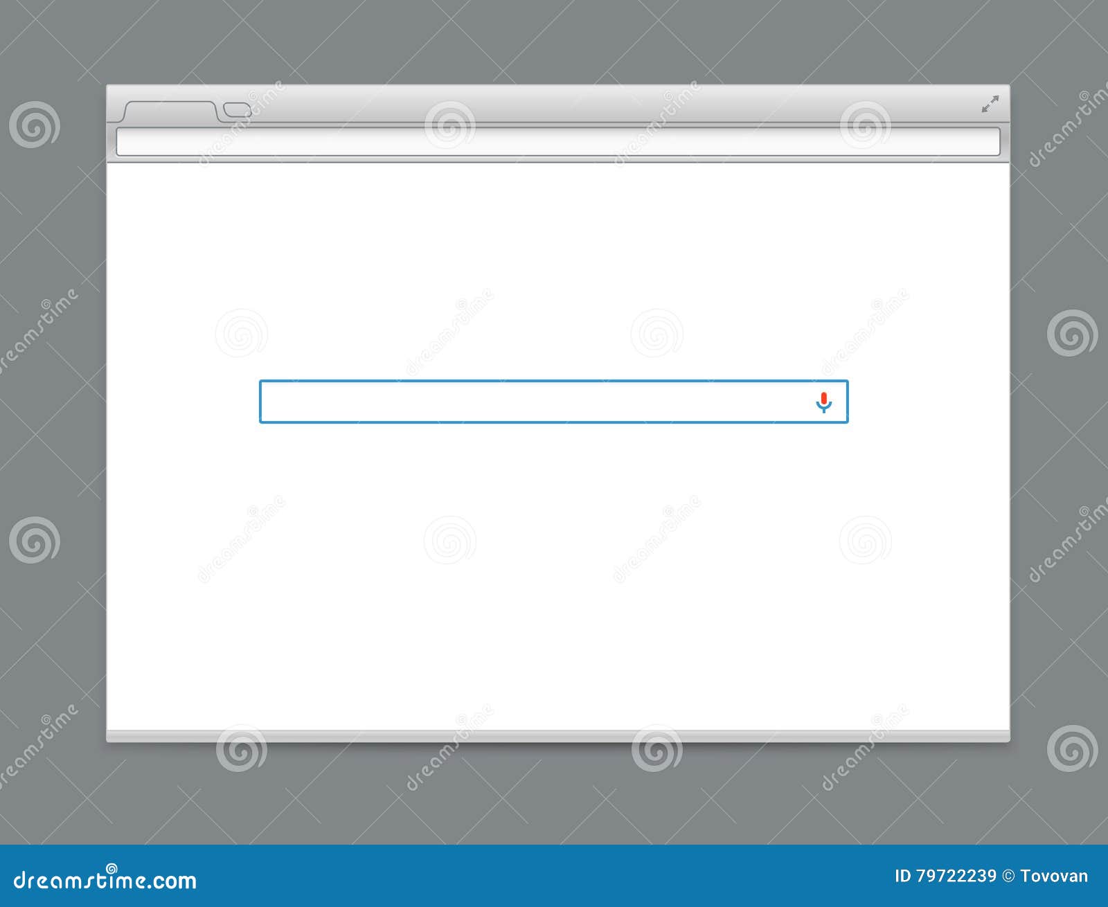 Opened Browser Vector Template with Search Tab. Vector Mockup Stock ...